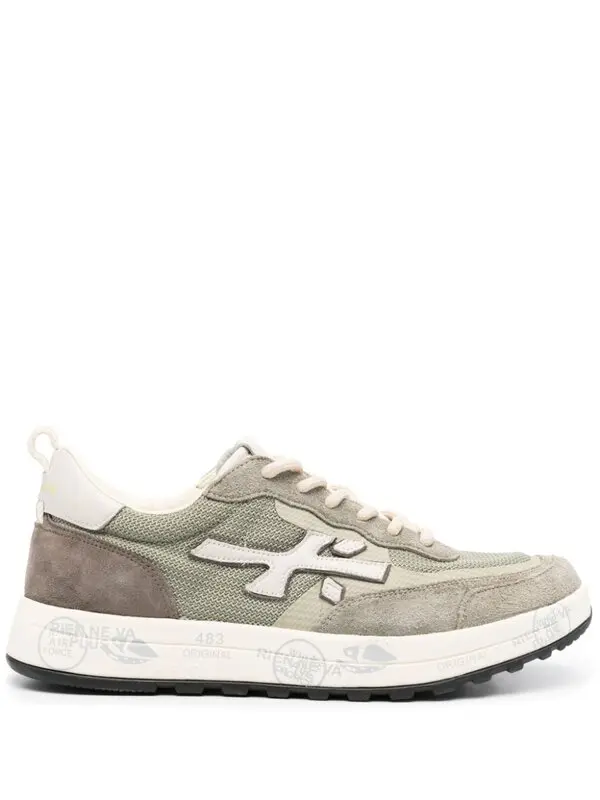 Premiata Logo-appliqué Low-top Sneakers - Green