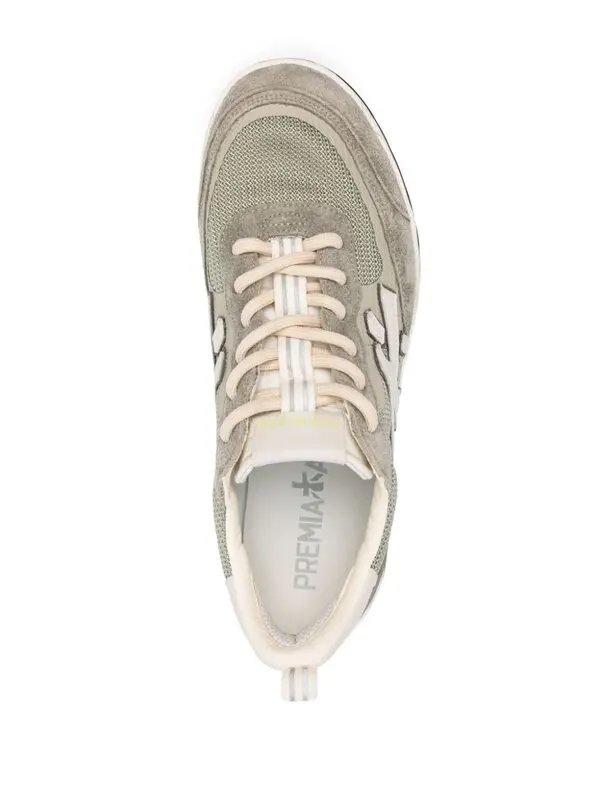 Premiata Logo-appliqué Low-top Sneakers - Green
