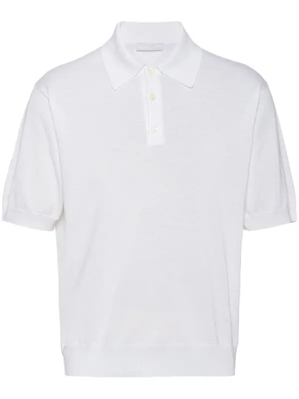 Prada Triangle-logo Cotton Polo Shirt