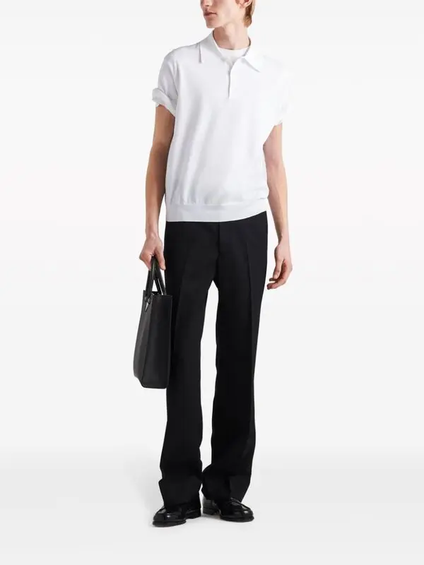Prada Triangle-logo Cotton Polo Shirt