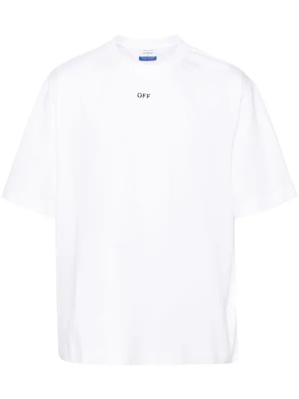 Off-White Logo-print Cotton T-shirt - White