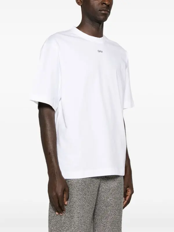 Off-White Logo-print Cotton T-shirt - White