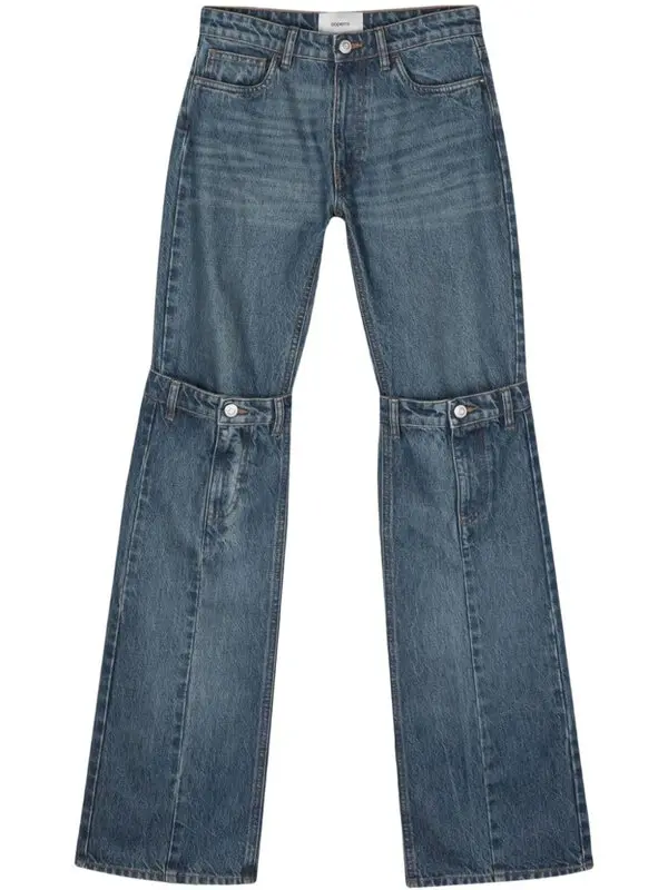 Coperni Layered Cotton Denim Jeans