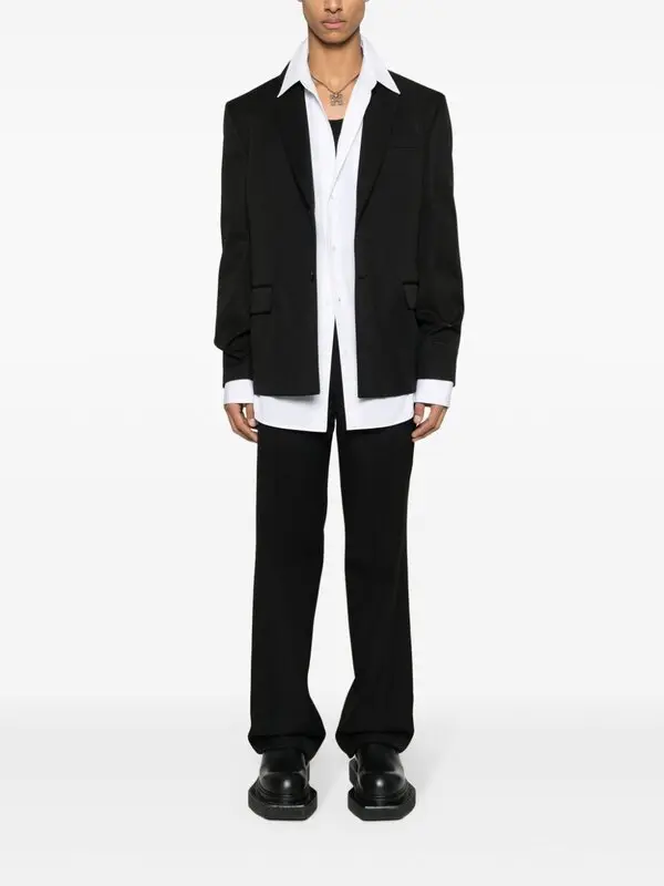 Off-White Logo-embroidered Wool Blazer