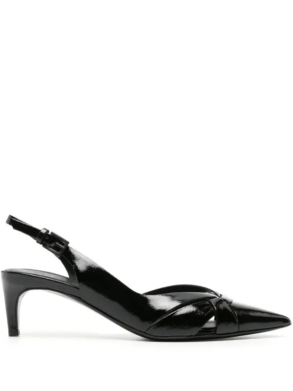 DEL CARLO 60mm Slingback Leather Sandals