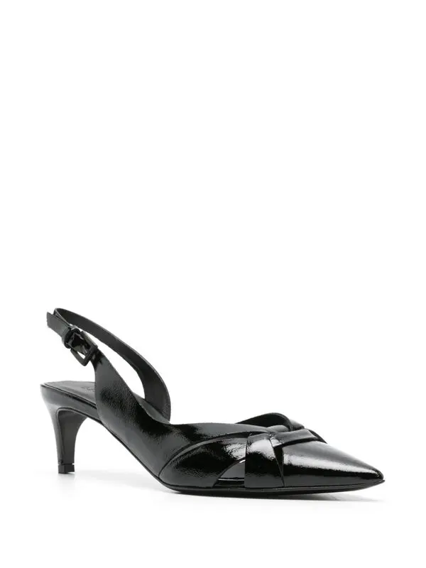 DEL CARLO 60mm Slingback Leather Sandals