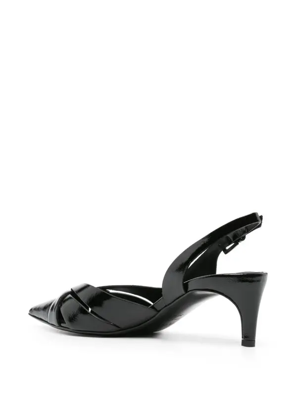 DEL CARLO 60mm Slingback Leather Sandals