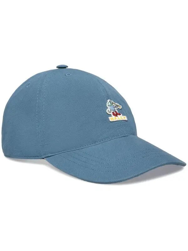 Bally Logo-appliqué Cap - Blue