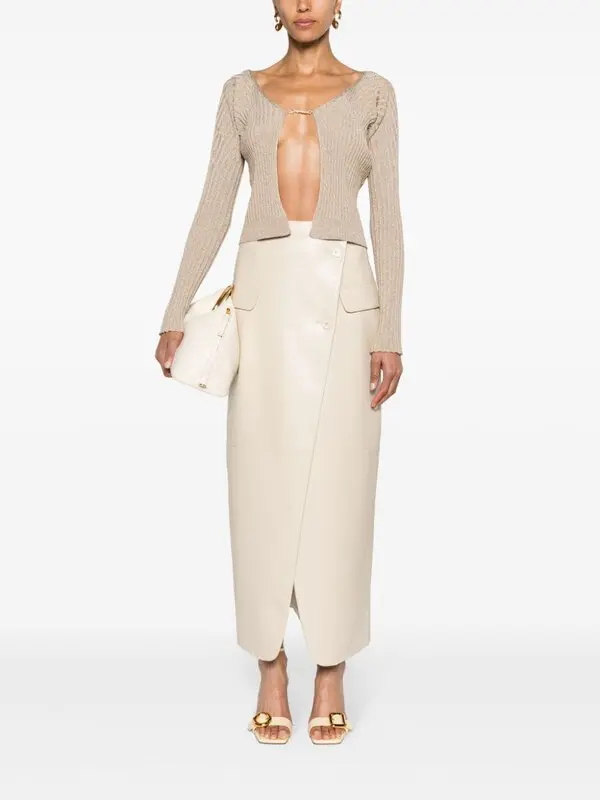 Jacquemus Pralu Lurex Cardigan - Gold