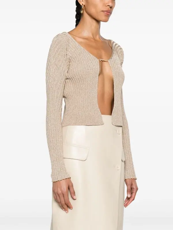 Jacquemus Pralu Lurex Cardigan - Gold