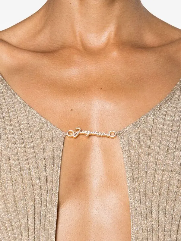 Jacquemus Pralu Lurex Cardigan - Gold