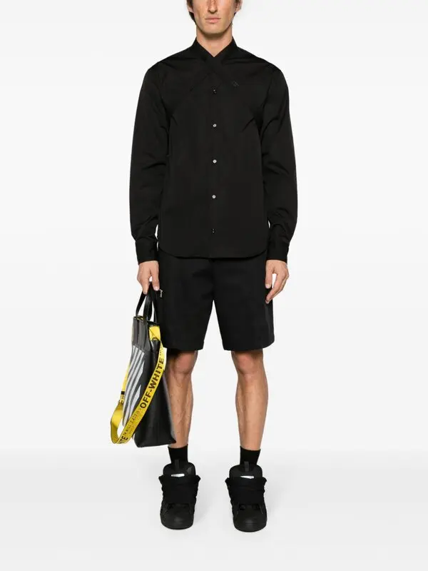 Off-White Duchesse-collar Cotton Shirt - Black