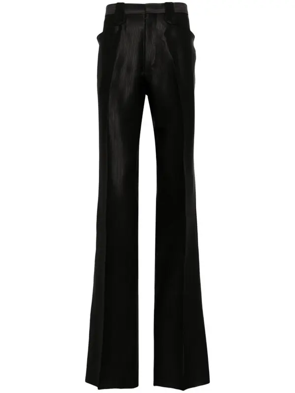 MAISON MARGIELA Herringbone Straight-leg Trousers - Black