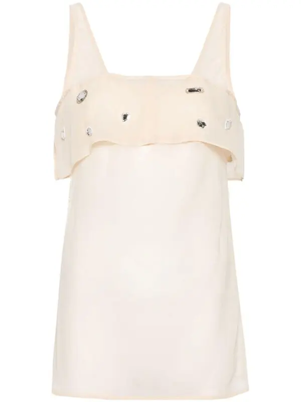 3.1 Phillip Lim Crystal-embellished Tank Top - Neutrals