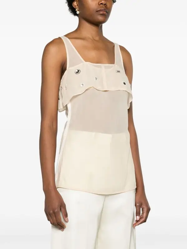 3.1 Phillip Lim Crystal-embellished Tank Top - Neutrals