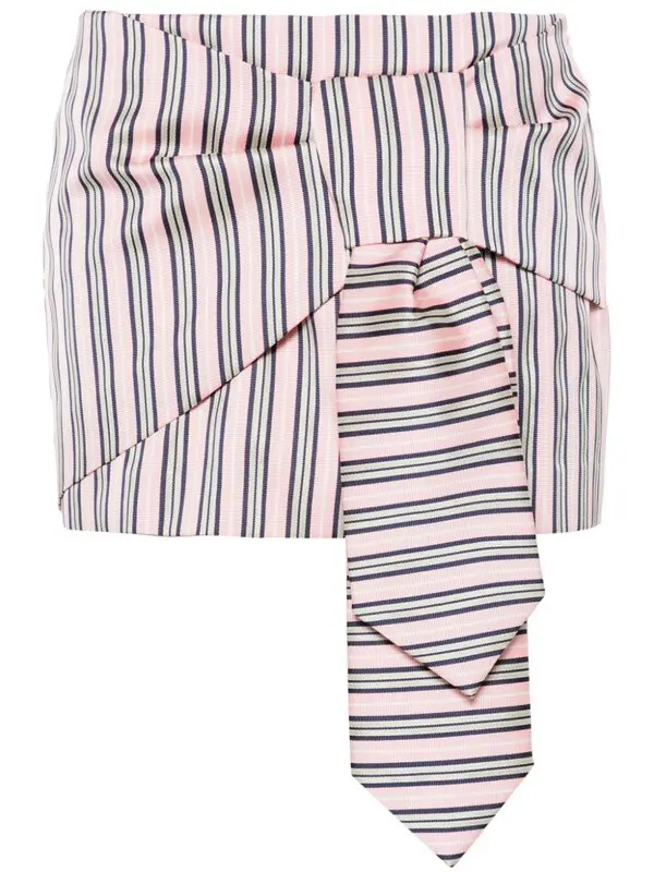 Dsquared2 Tie-knot Striped Mini Skirt - Pink