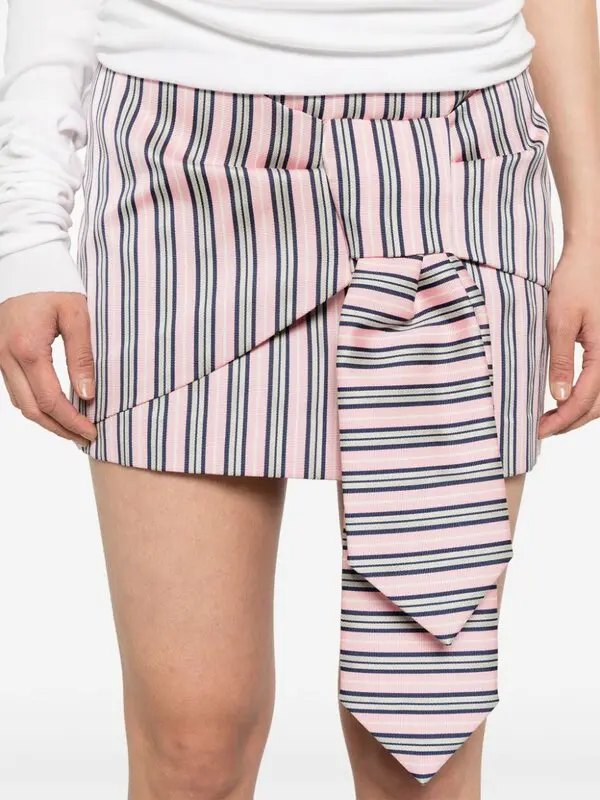 Dsquared2 Tie-knot Striped Mini Skirt