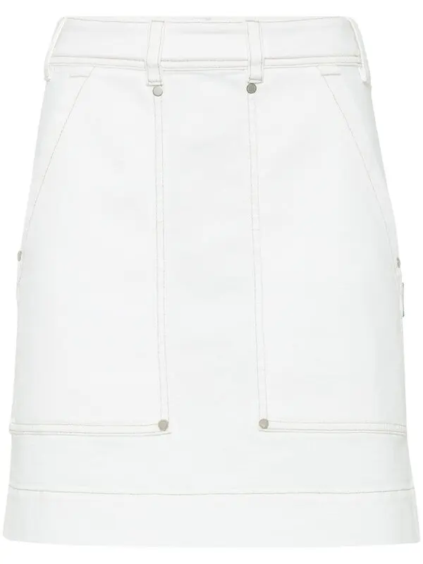 Brunello Cucinelli Monili Chain-embellished Dyed Skirt - White