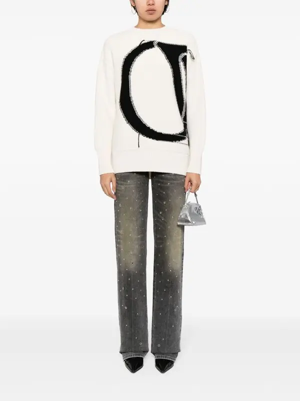 Off-White Maxi Logo Jumper - White