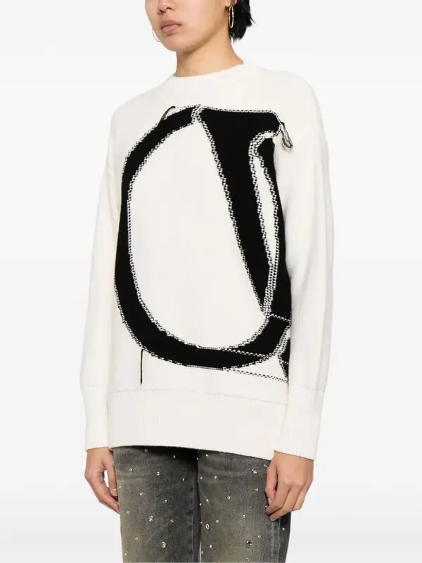 Off-White Maxi Logo Jumper - White