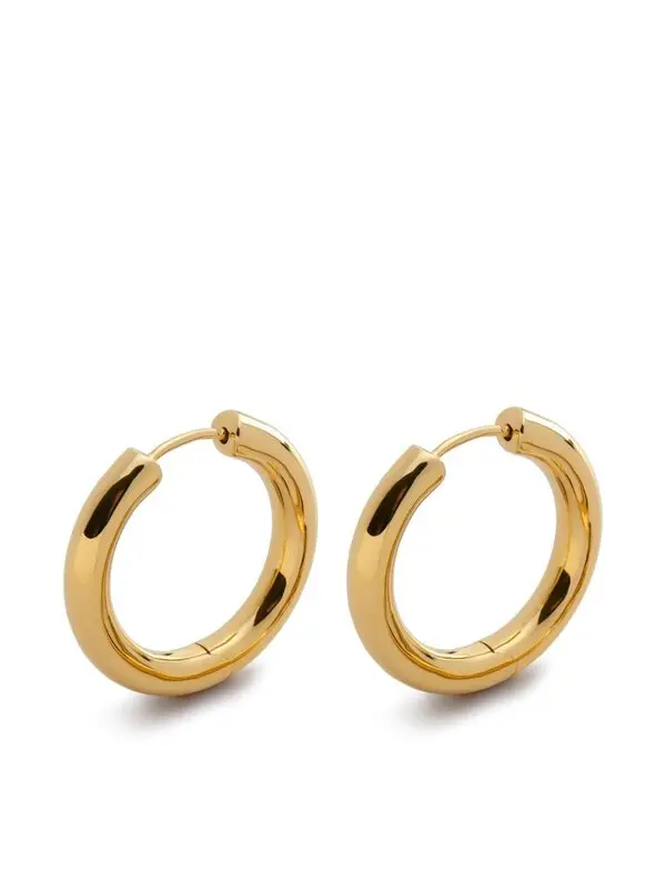 Monica Vinader Essential Medium Hoop Earrings - Gold