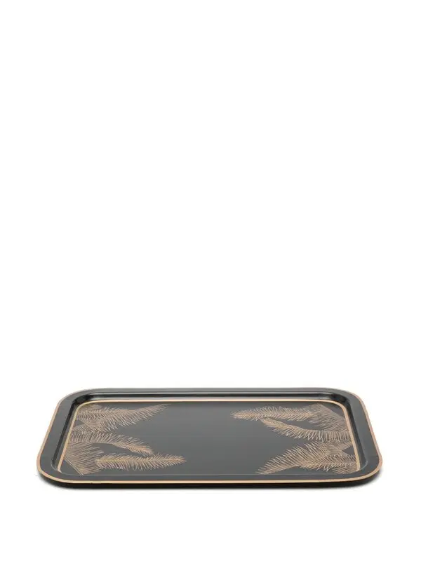 LES-OTTOMANS X Browns Palm Tree-print Iron Tray