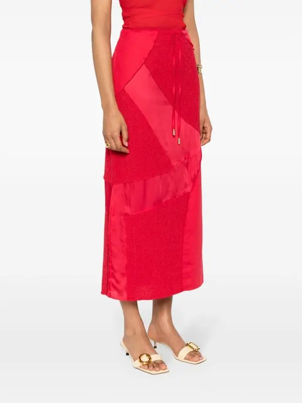 Cult Gaia Patchwork Midi Skirt
