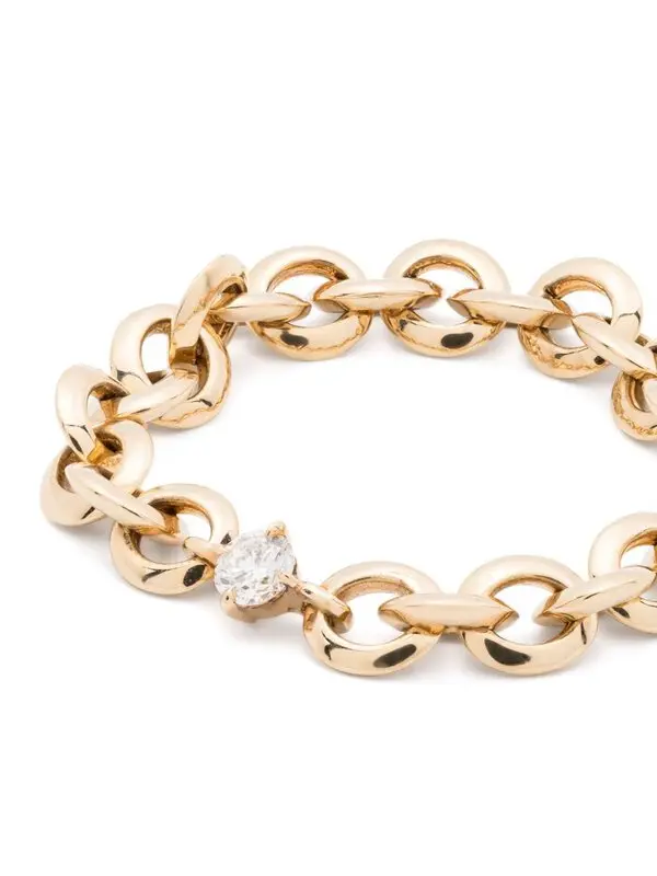 Lizzie Mandler 18kt Gold Diamond Chain-link Ring