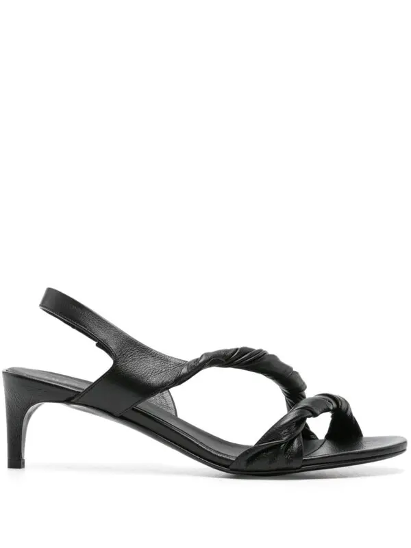 DEL CARLO 60mm Twisted Leather Sandals