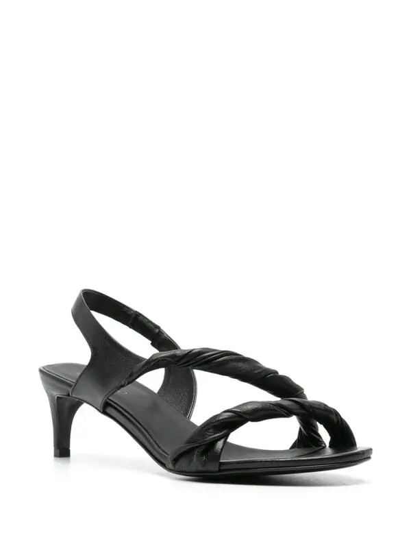 DEL CARLO 60mm Twisted Leather Sandals
