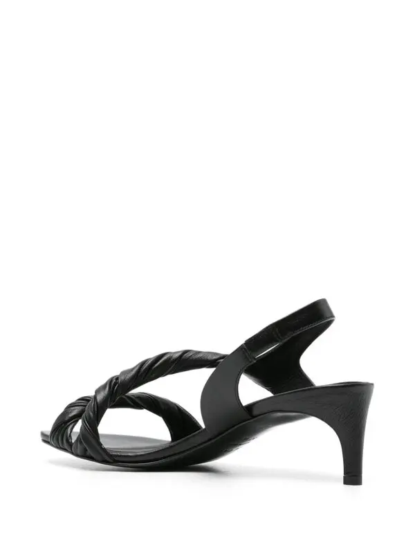 DEL CARLO 60mm Twisted Leather Sandals