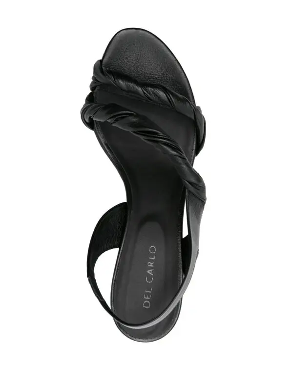 DEL CARLO 60mm Twisted Leather Sandals