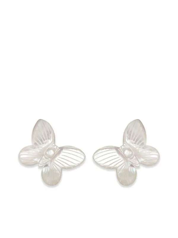 JENNIFER BEHR Bree Butterfly Stud Earrings - Neutrals