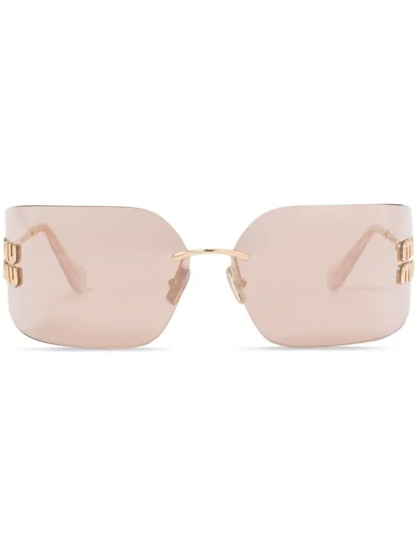 Miu Miu Square-frame Sunglasses - Gold