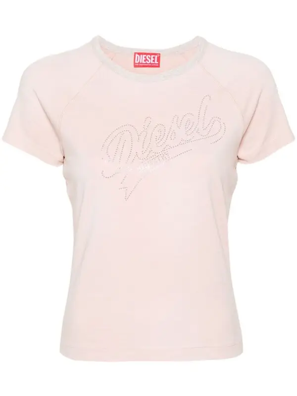 DIESEL® T-vincie Rhinestone-embellished T-shirt - Pink