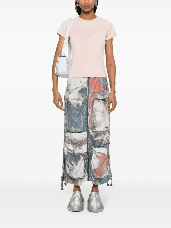 DIESEL® T-vincie Rhinestone-embellished T-shirt - Pink