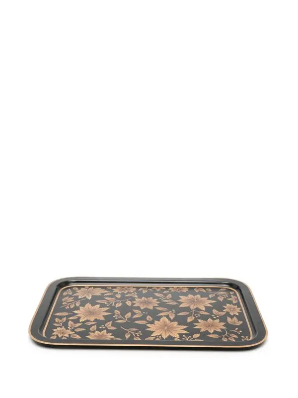 LES-OTTOMANS X Browns Floral-print Iron Tray