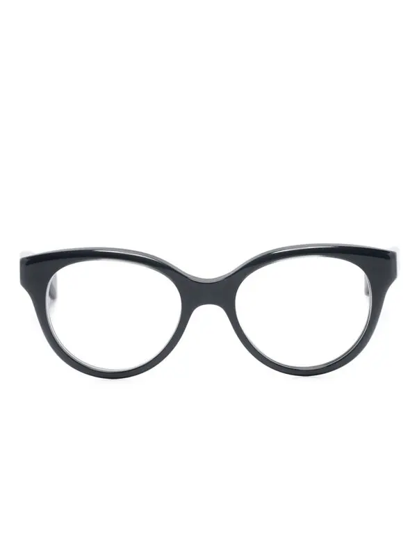 Gucci Logo-engraved Cat-eye Glasses - Black
