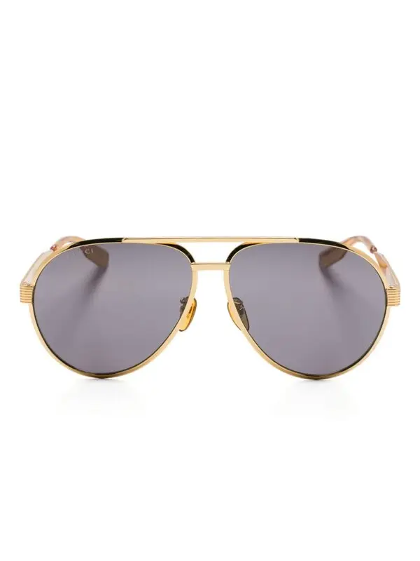 Gucci Pilot-frame Sunglasses - Gold
