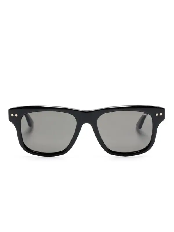 Montblanc Logo-engraved Square-frame Sunglasses - Black