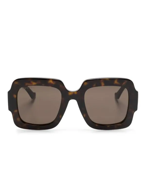 Gucci Square-frame Sunglasses - Brown