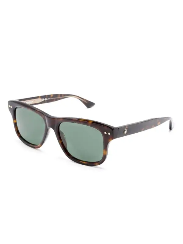 Montblanc Tortoiseshell Square-frame Sunglasses - Brown