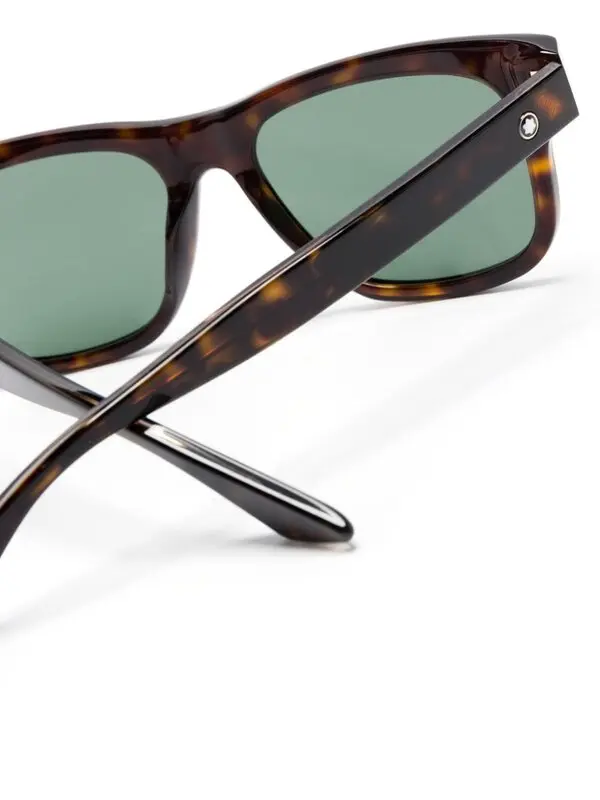 Montblanc Tortoiseshell Square-frame Sunglasses - Brown