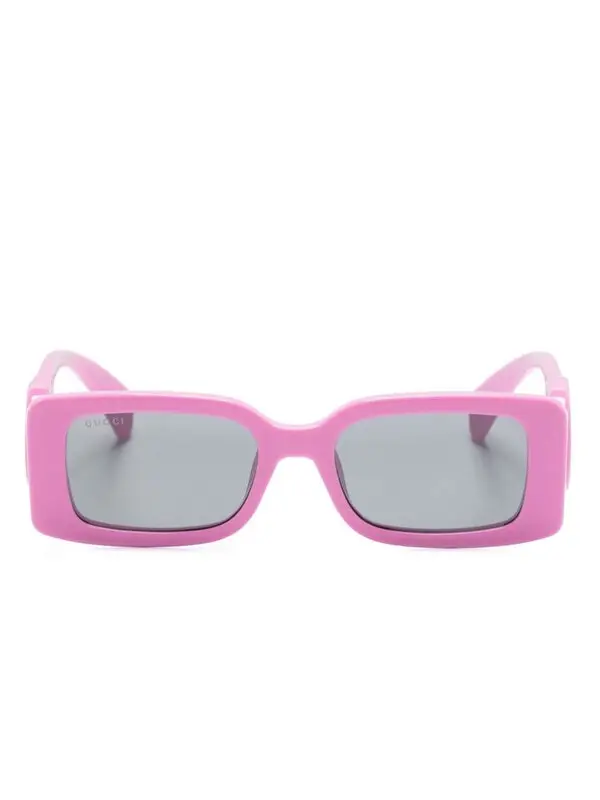 Gucci Interlocking G Rectangle Sunglasses - Pink