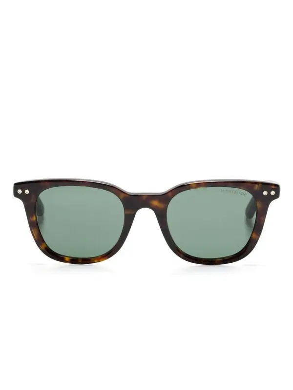 Montblanc Tortoiseshell Square Frame Sunglasses - Brown