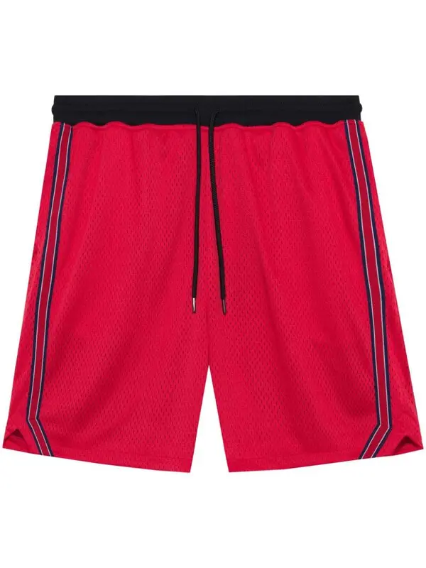 John Elliott Stripe-detail Mesh Shorts