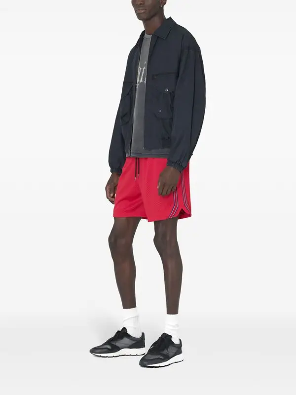 John Elliott Stripe-detail Mesh Shorts