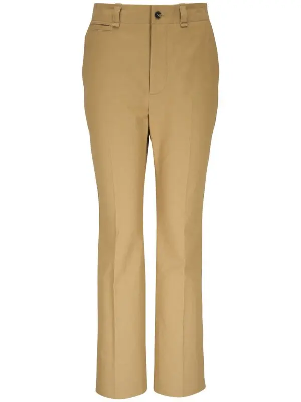 Saint Laurent Straight-leg Cotton Trousers - Neutrals