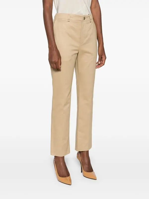 Saint Laurent Straight-leg Cotton Trousers - Neutrals