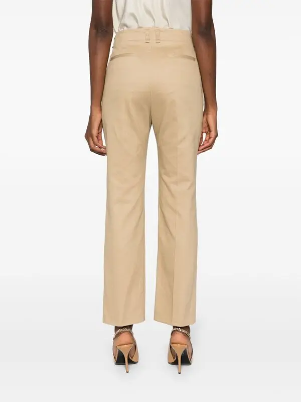 Saint Laurent Straight-leg Cotton Trousers - Neutrals